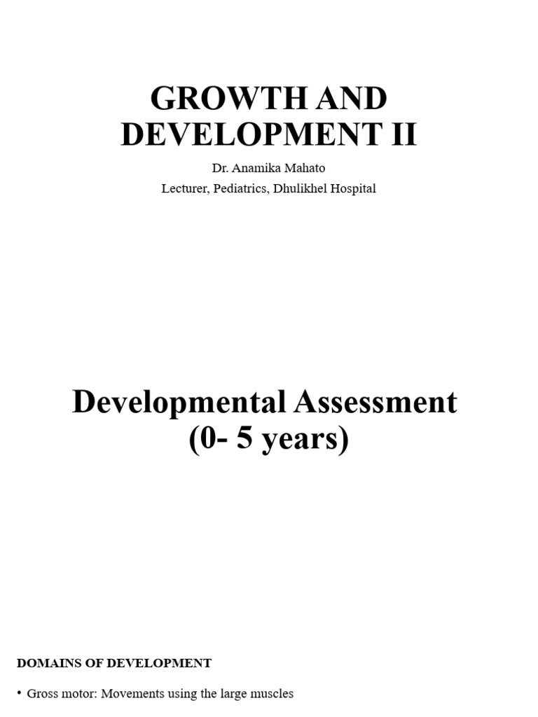 GROWTH AND DEVELOPMENT II | PDF | Anatomical Terms Of Motion | Cerebral ...
