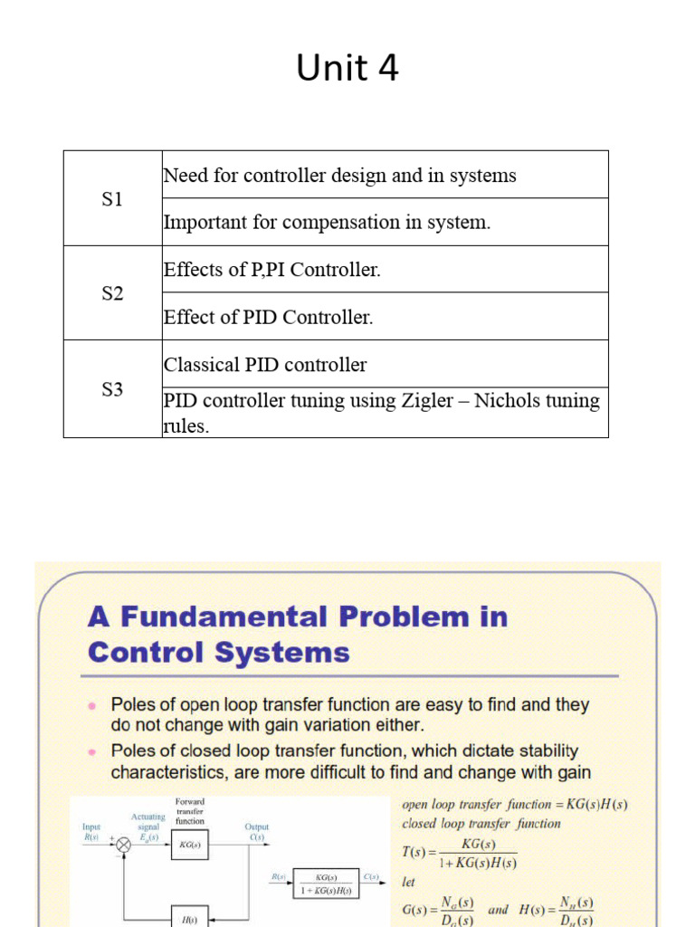 Unit 4 - S1 2 3 | PDF | Control Theory | Mechanics