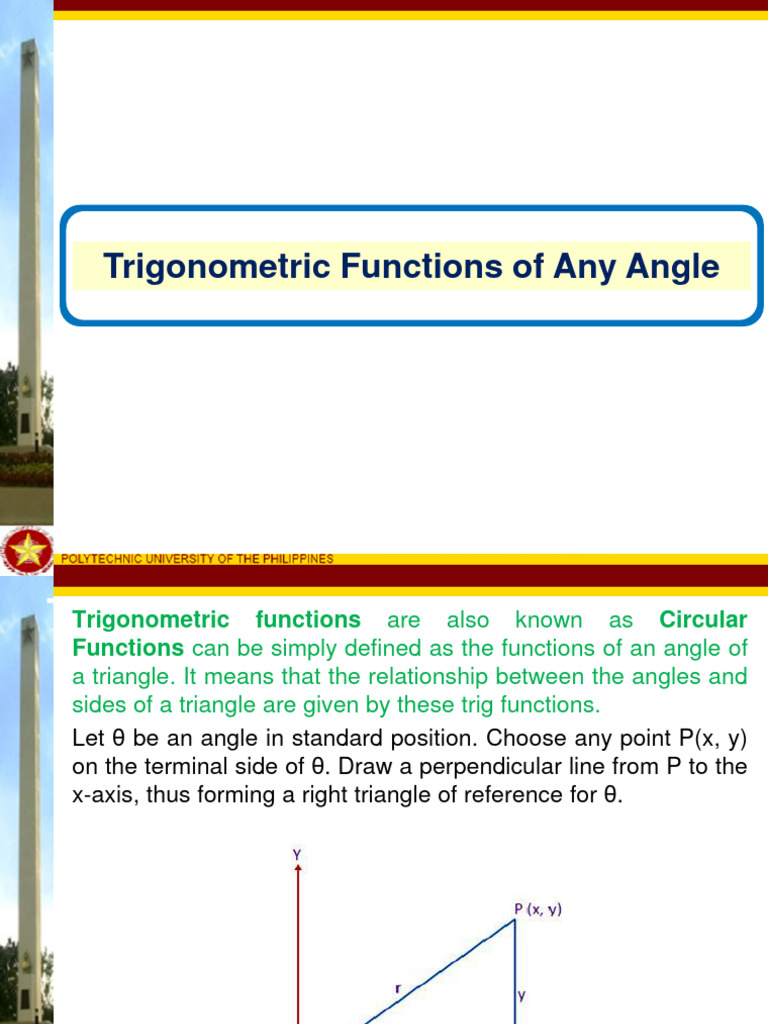 SEMA 103-Lesson 4 | PDF | Trigonometric Functions | Triangle Geometry