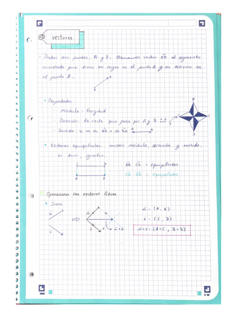 VECTORES 1°BACH (Marina Piña) | PDF