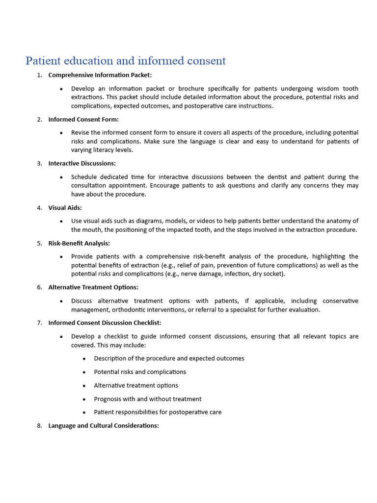 Patient Education and Informed Consent | PDF | Informed Consent ...