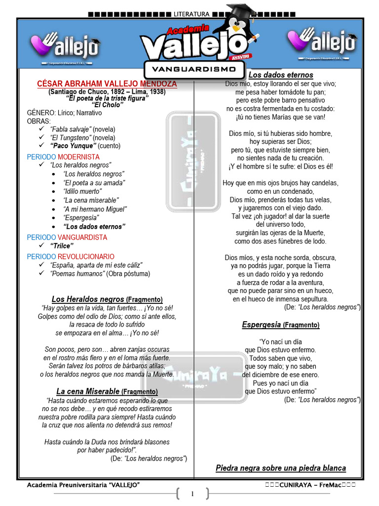 Vallejo Vanguardismoa | PDF