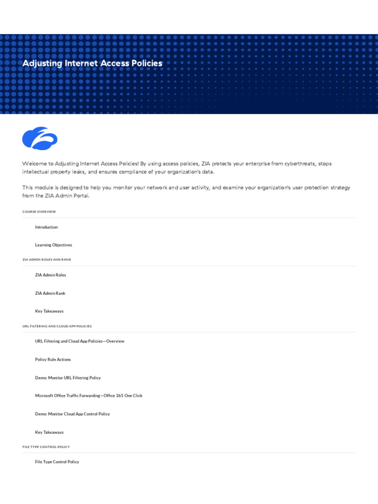 Adjusting Internet Access Policies Student Guide | Download Free PDF | Transport Layer Security ...
