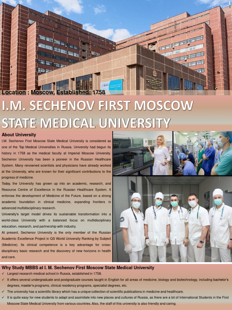 First Moscow State | Download Free PDF | Medical School | University