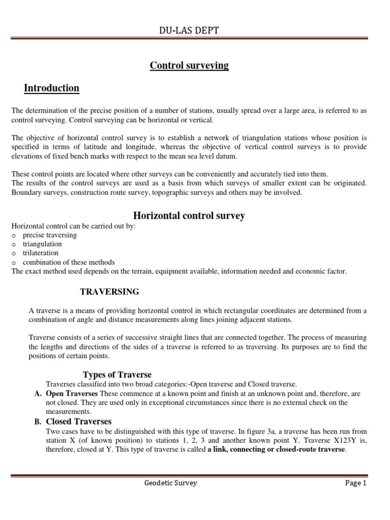 Traverse Notes | PDF | Surveying | Azimuth