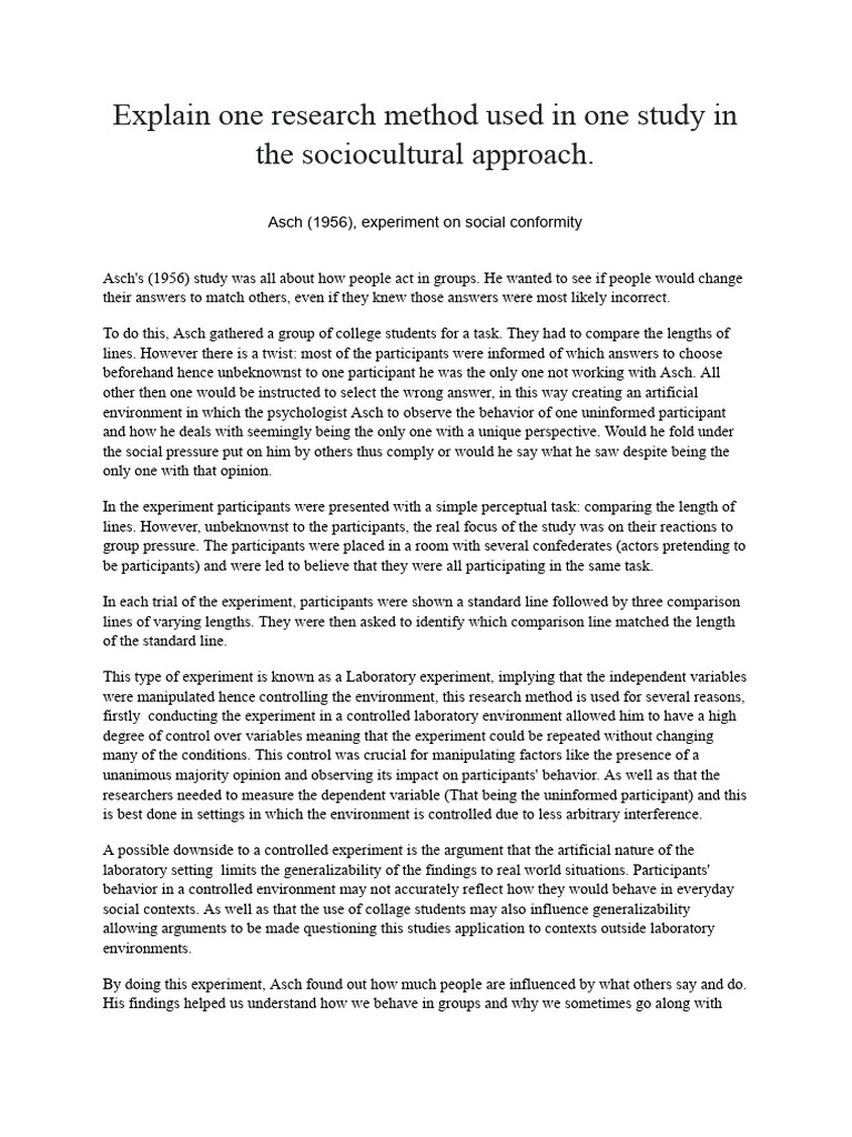 Psychology | PDF | Experiment | Conformity