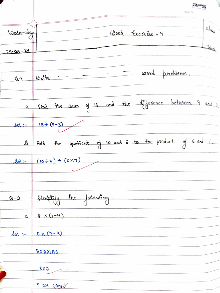 Ch1 Work Exercise 9 | PDF