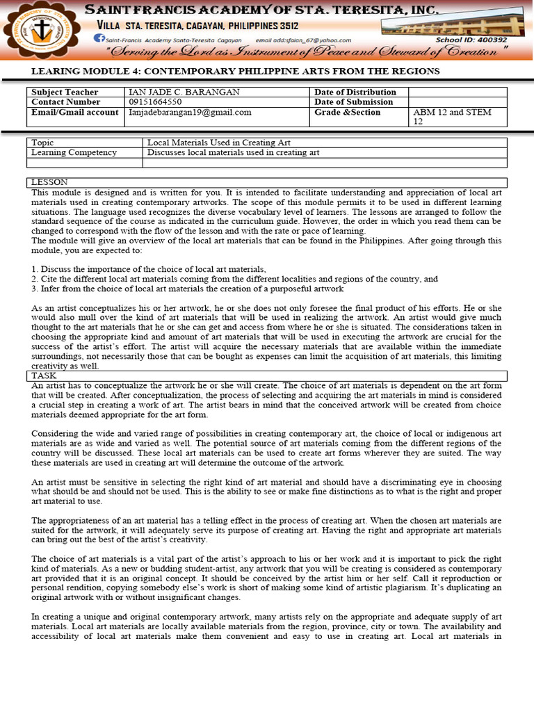 Module 5 Cpar | PDF | Coconut | Learning