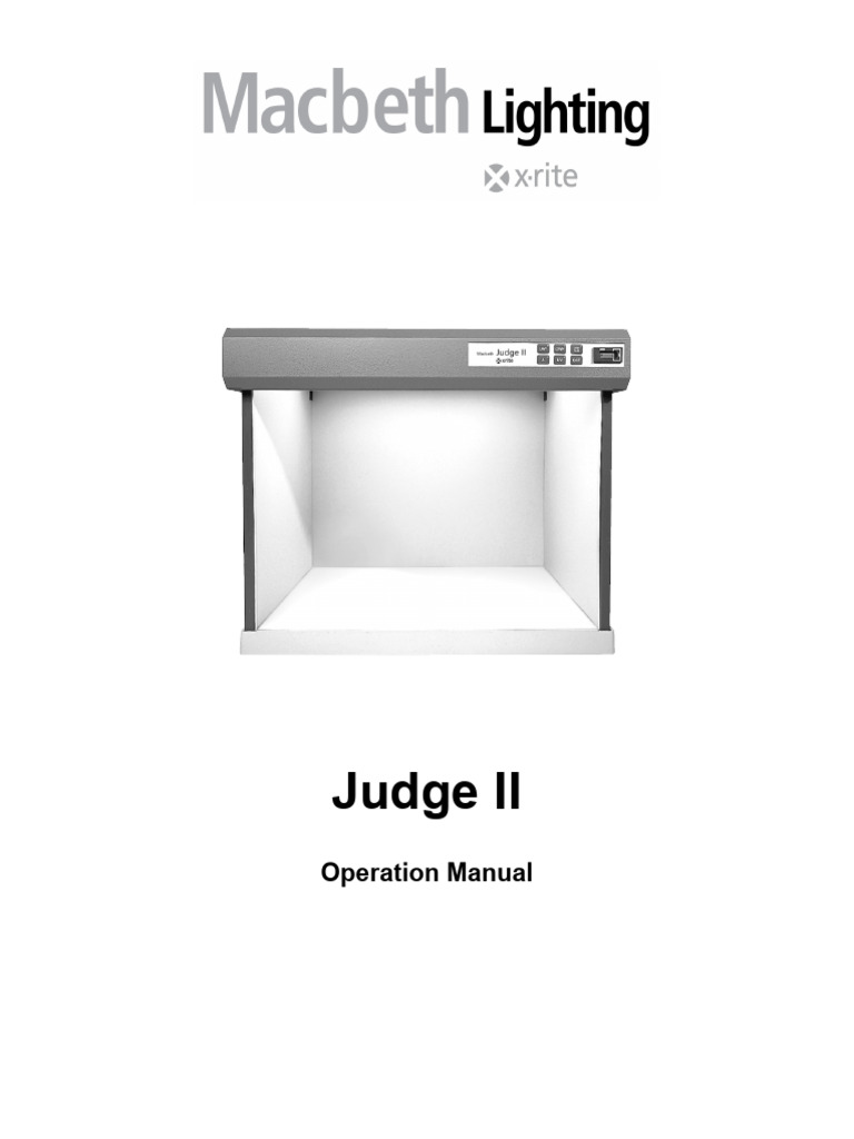 Judge II Manual en | PDF | Fluorescent Lamp | Ultraviolet