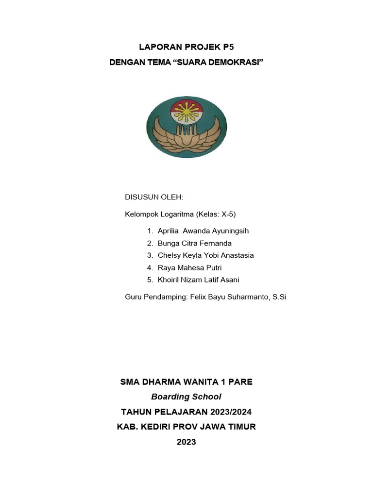 .Laporan Projek P5 Suara Demokrasi Pemilihan Ketua Osis 10-5 | PDF | Karier & Perkembangan