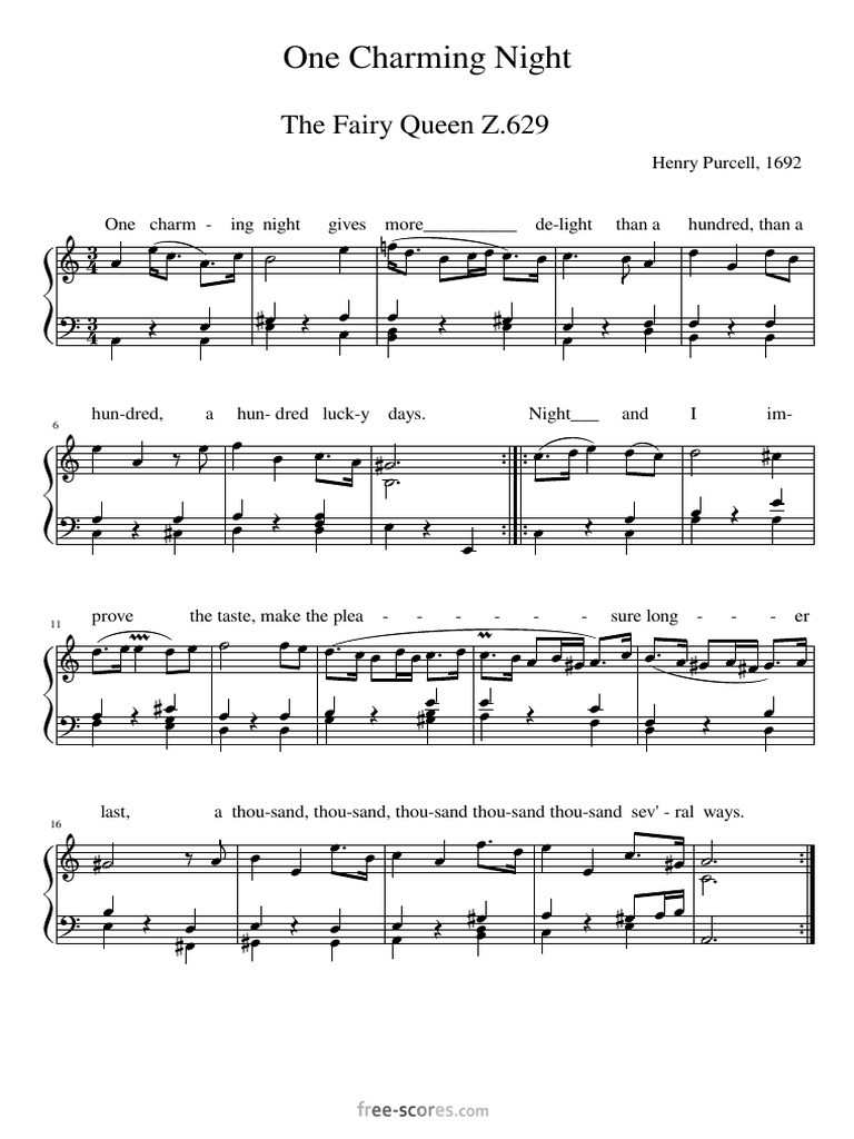 (Free Scores - Com) - Purcell Henry One Charming Night 129692 | PDF ...