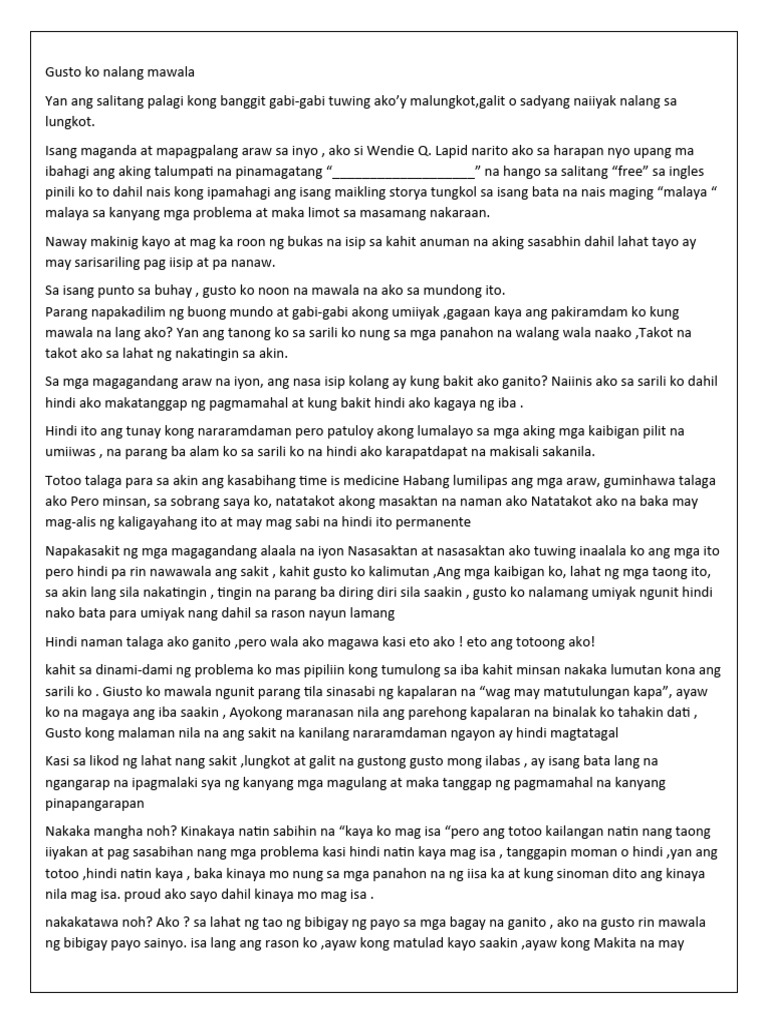 Isang Maganda at Mapagpalang Araw Sa Aking Mga Tagapakinig | PDF