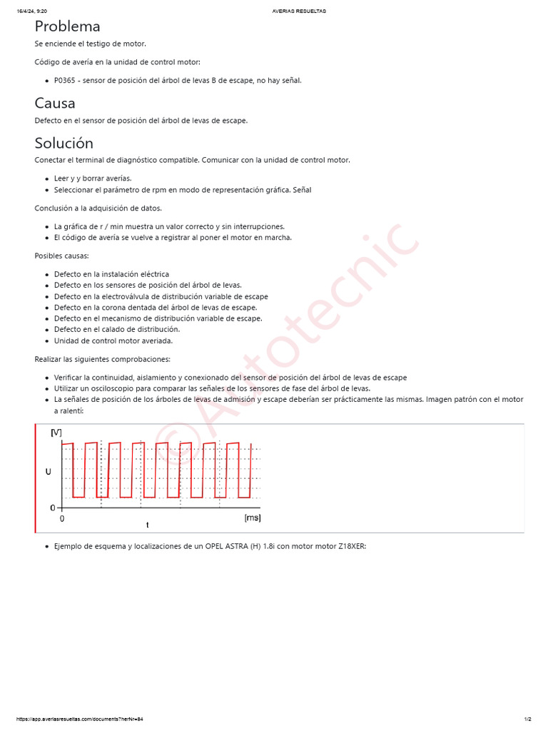 ©autotecnic: Problema | PDF | Electricidad | Electrónica