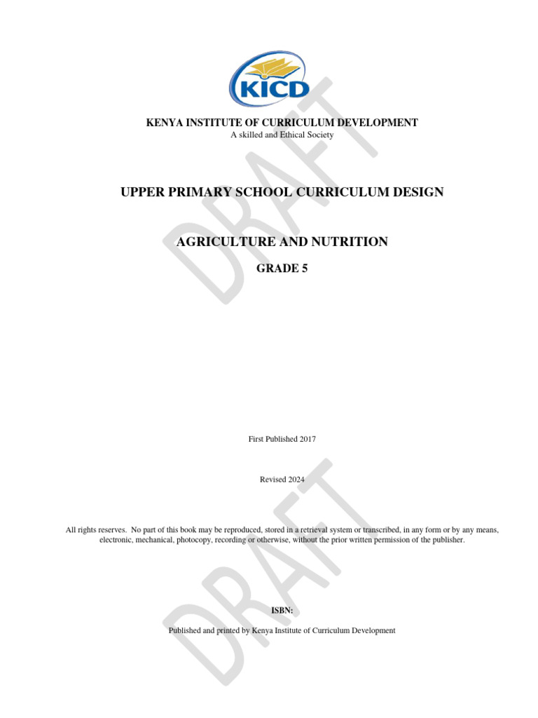 Grade.5. Rationalised Agriculture - Nutrition Curiculum Design | PDF ...