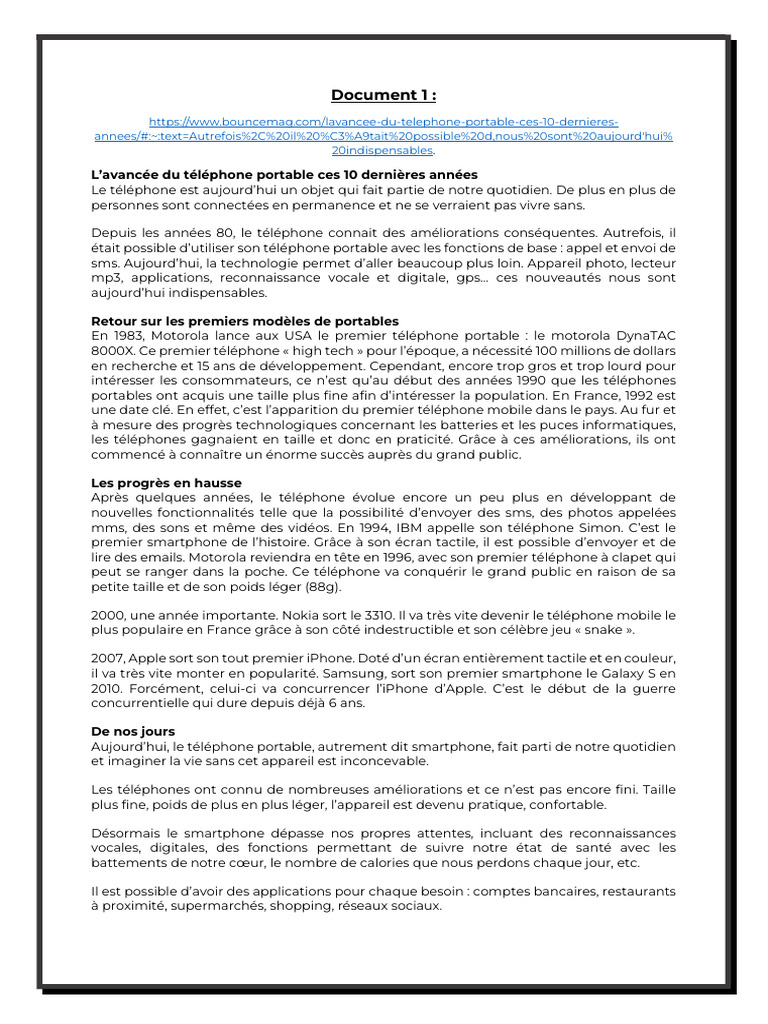Inconvénients des téléphones en classe | PDF | Téléphone intelligent ...