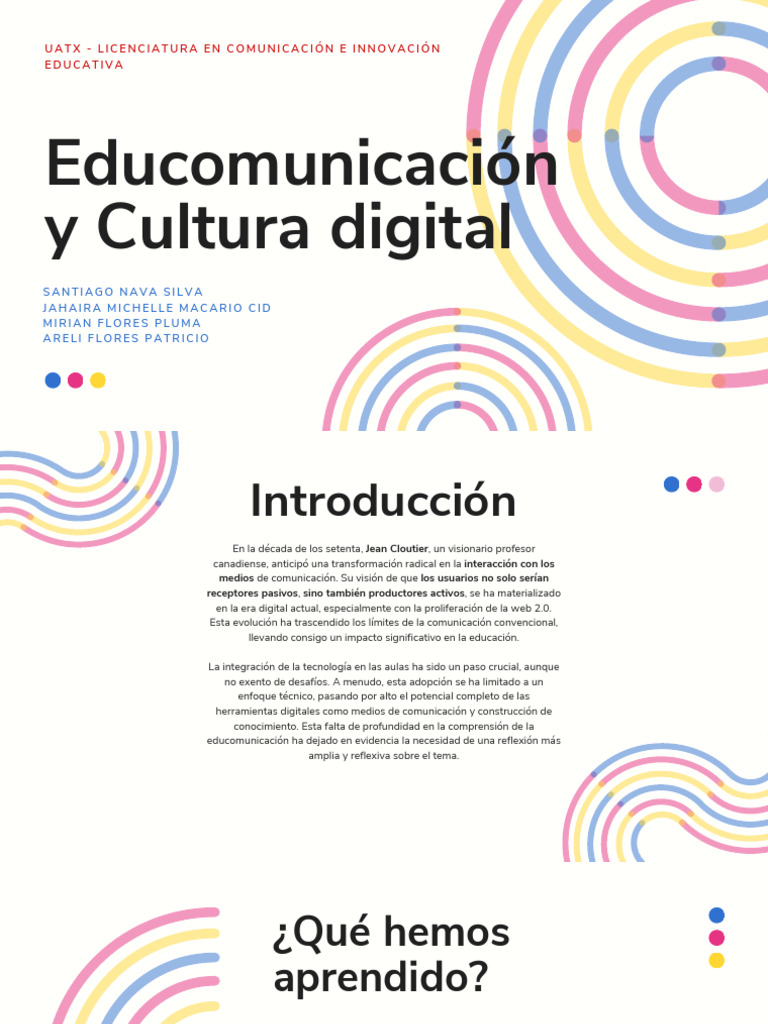 Educomunicación y Cultura Digital | PDF | Literatura | Aprendizaje