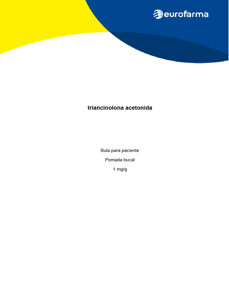 Bula da Pomada Triancinolona Acetonida | PDF | Gravidez | Inflamação