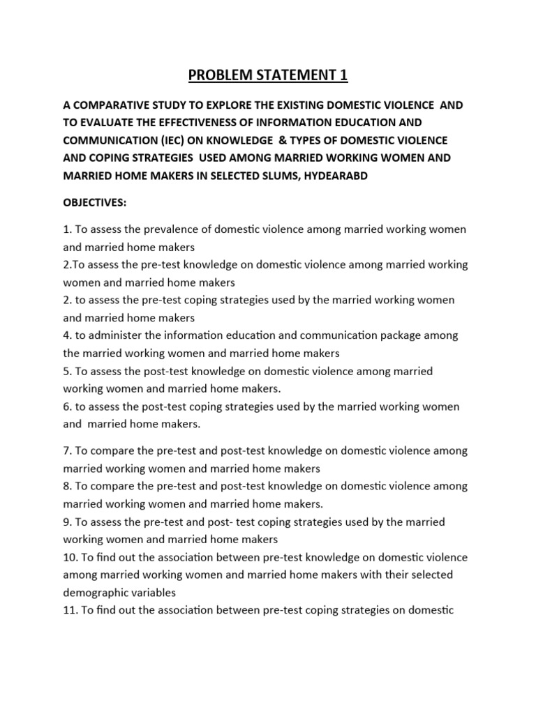 problem statement nursing research | PDF