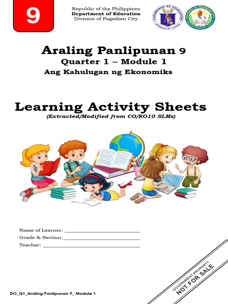Araling Panlipunan 9 Quarter 1 Module 1 | PDF