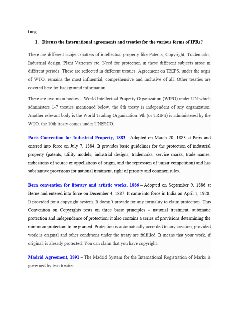 Other Forms of Ipr | PDF | Trips Agreement | Intellectual Property