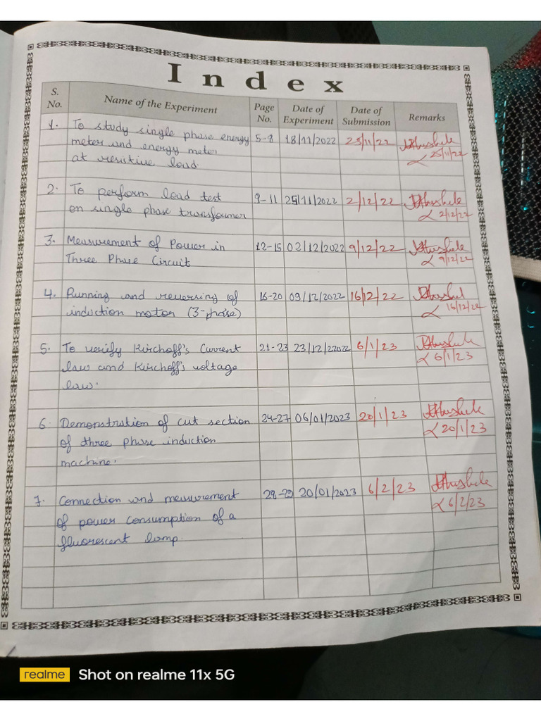 EE Practical File | PDF
