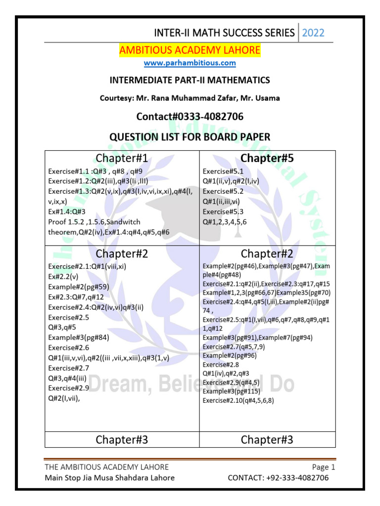 Inter 2 Math Success Series | PDF | Ellipse | Line (Geometry)