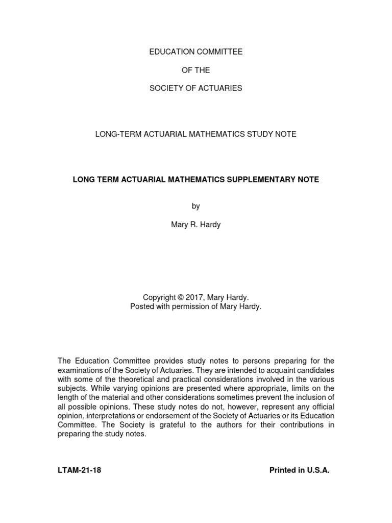 2018 Ltam Supplementary Note | PDF | Cost Of Living | Insurance