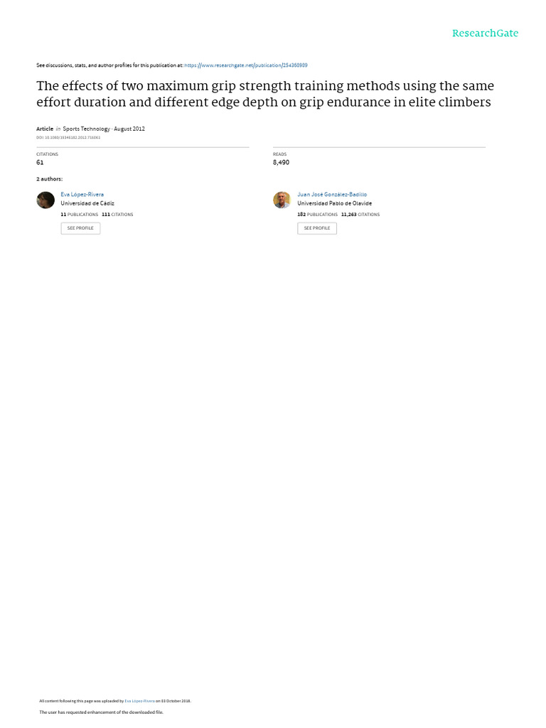 The Effects of Two Maximum Grip Strength Training Methods Using The ...