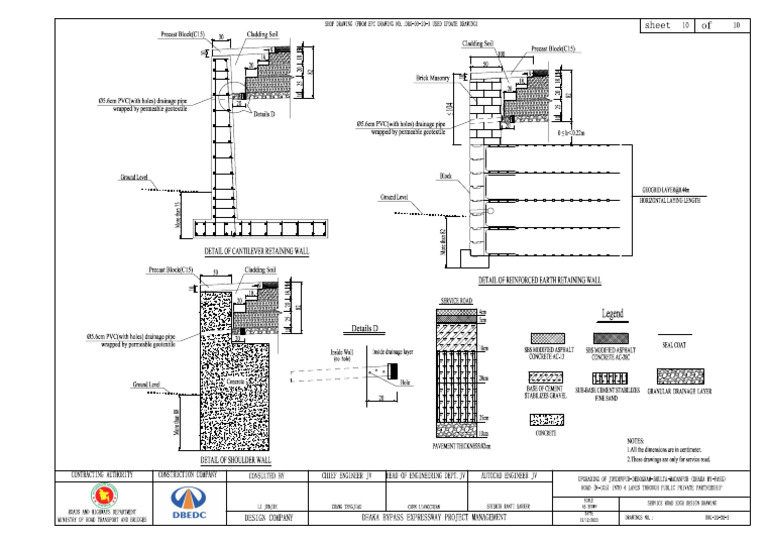 Service Road Design for Dhaka Bypass | PDF | Road | Concrete