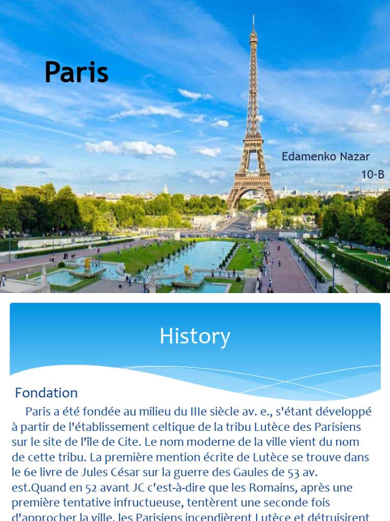 Histoire et Évolution de Paris | PDF | Paris | France