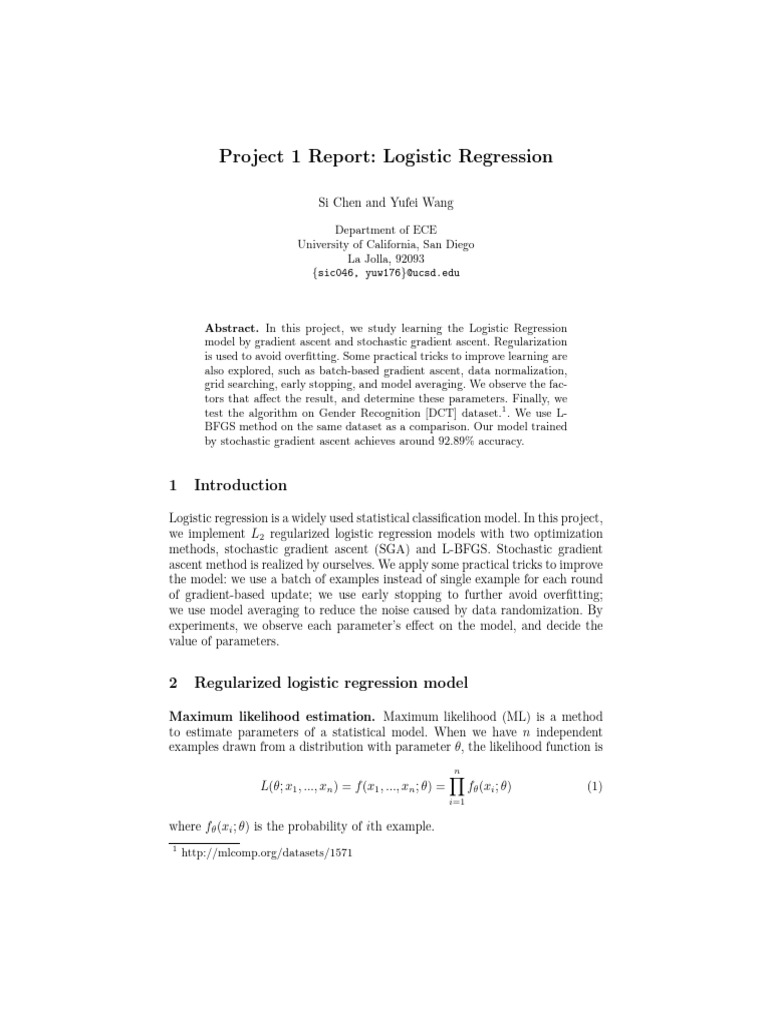 Logistic (1) | PDF | Matrix (Mathematics) | Logistic Regression