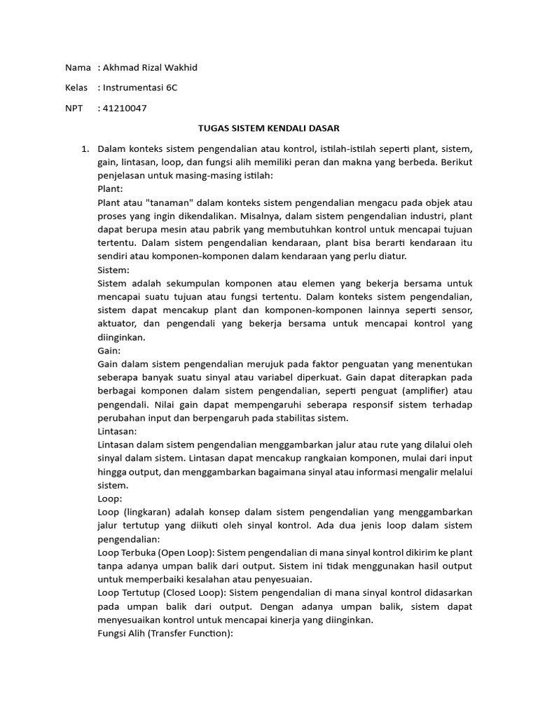 I6C - 01 - Akhmad Rizal Wakhid - Tugas1 | PDF | Metode & Bahan Ajar | Komputer