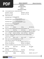 Mole Concept Formula Sheet for JEE | PDF