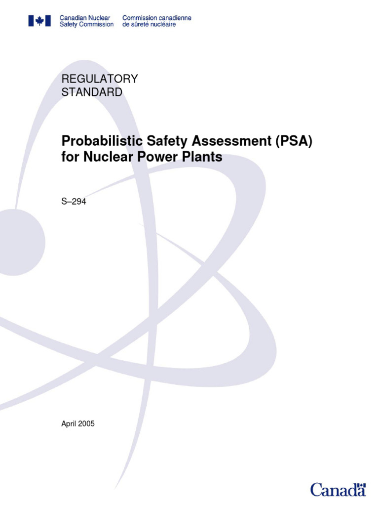 PSA Regulatory Standard for Nuclear Plants | PDF | Risk | International ...