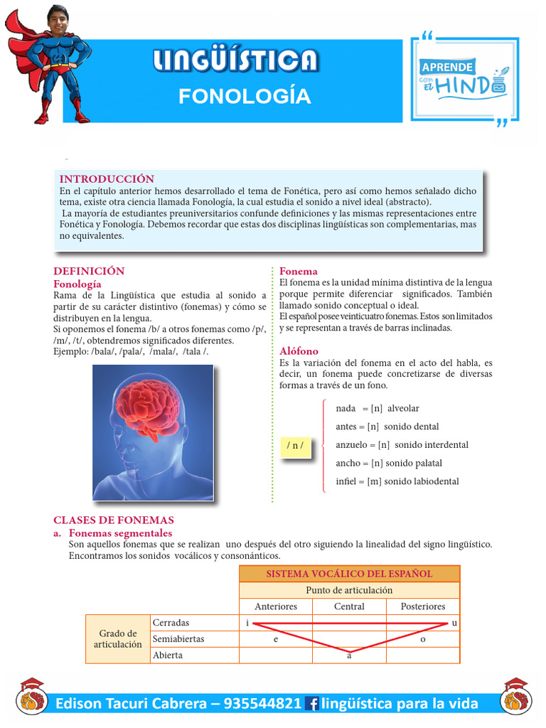 FONOLOGÍA | PDF | Fonema | Fonología