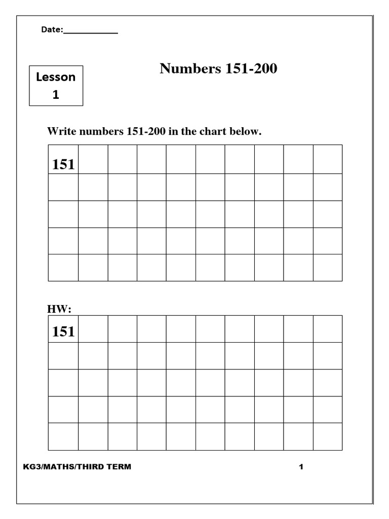 KG3 Maths Activities | PDF
