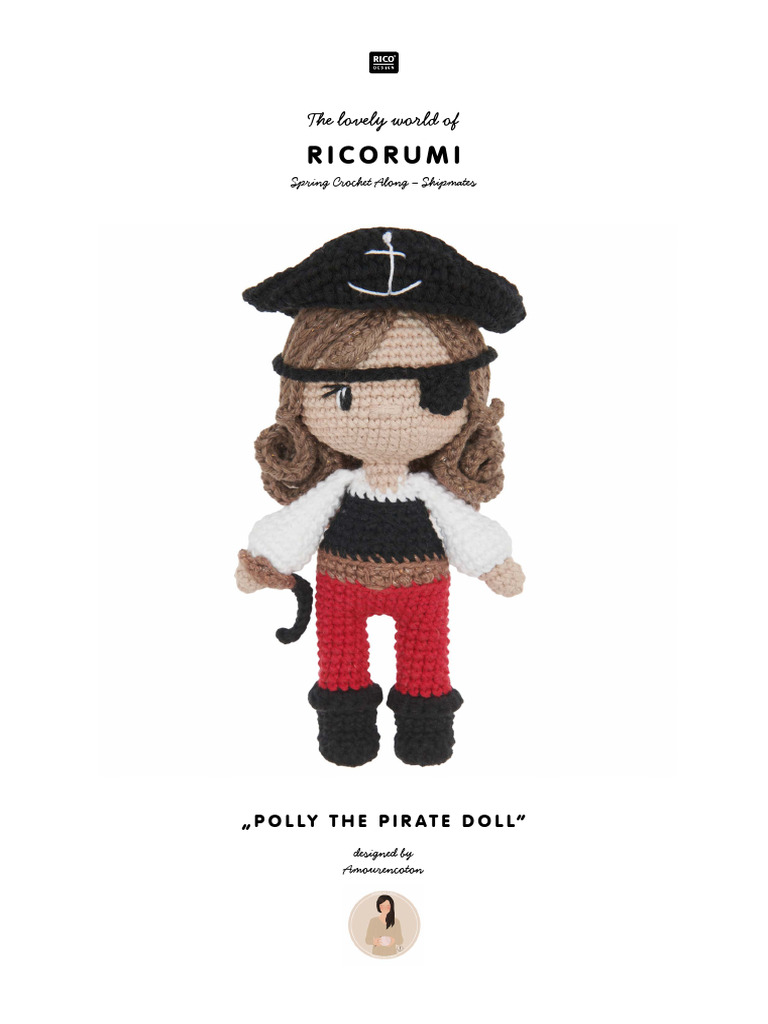 Polly the Pirate Doll Crochet Pattern | PDF | Needlework | Textile Arts