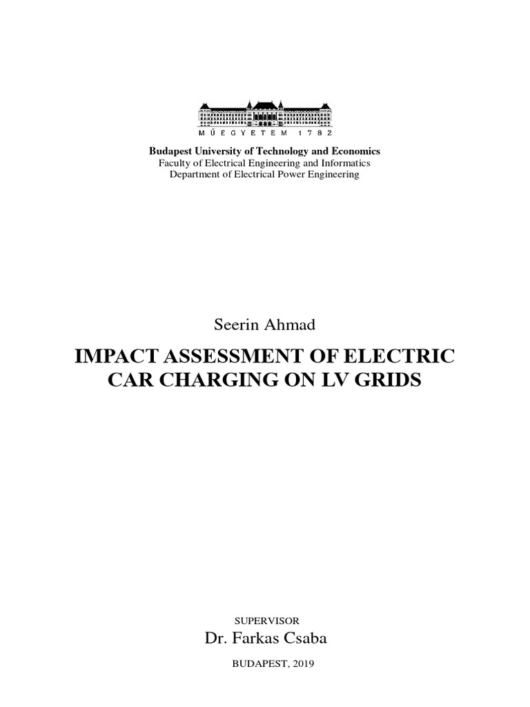 Impact Assessment of Electric Car Charging on LV Grids | PDF ...