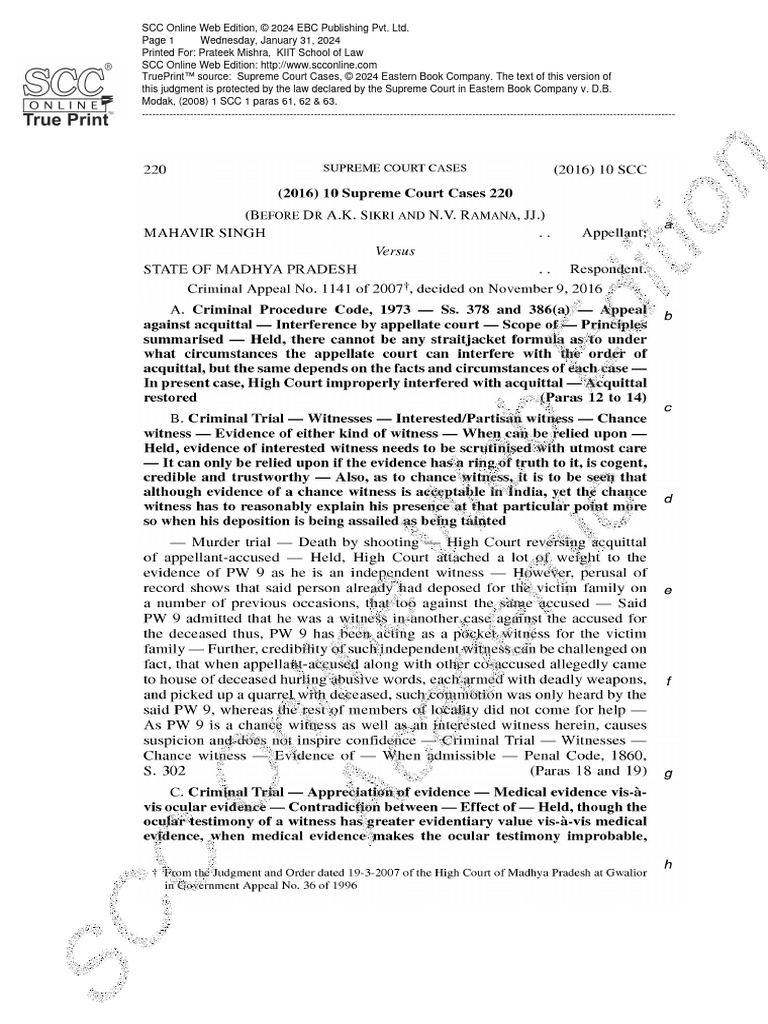 TP 2016 10 SCC 220 230 2182056 Klsacin 20240131 124537 1 11 | PDF ...