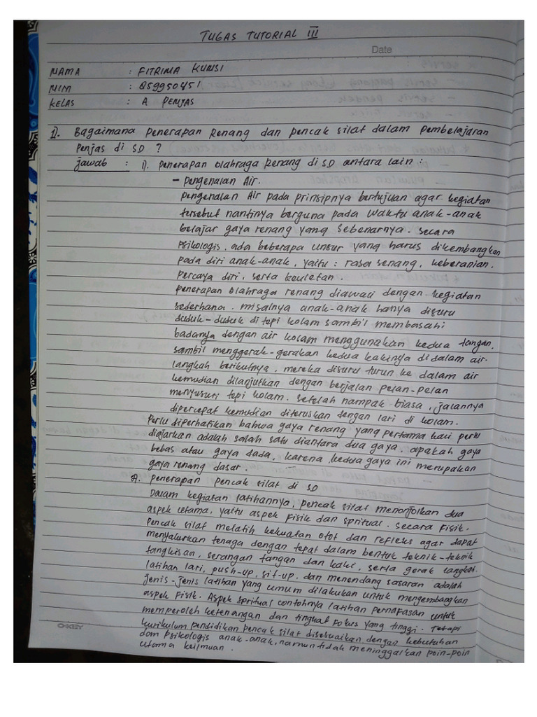 Tugas Penjas Tutorial III | PDF