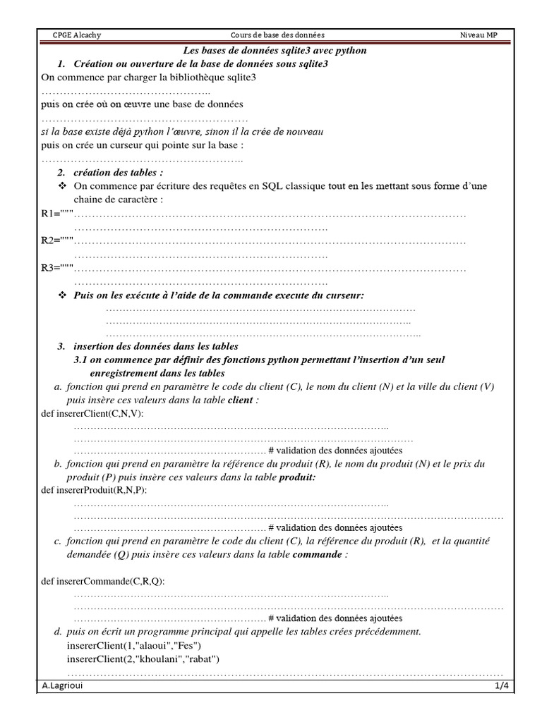 15.exercice BD-qlite3 Avec Python - Etudiant | PDF | Informatique | Logiciel