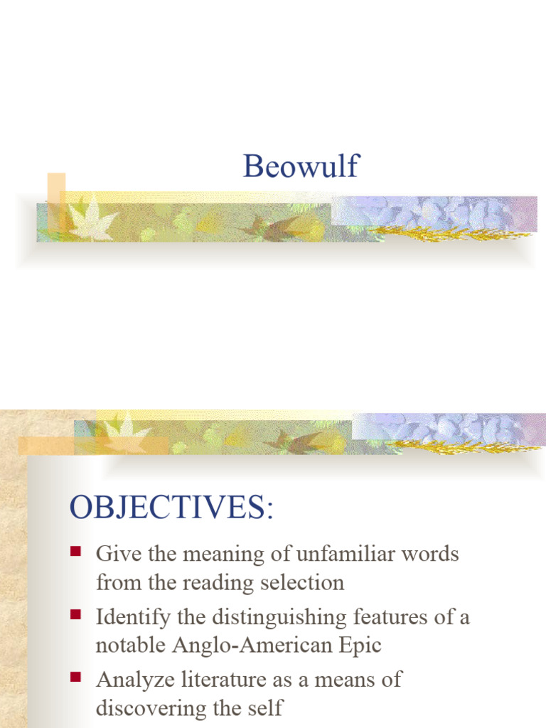 Beowulf PowerPoint | Download Free PDF | Beowulf