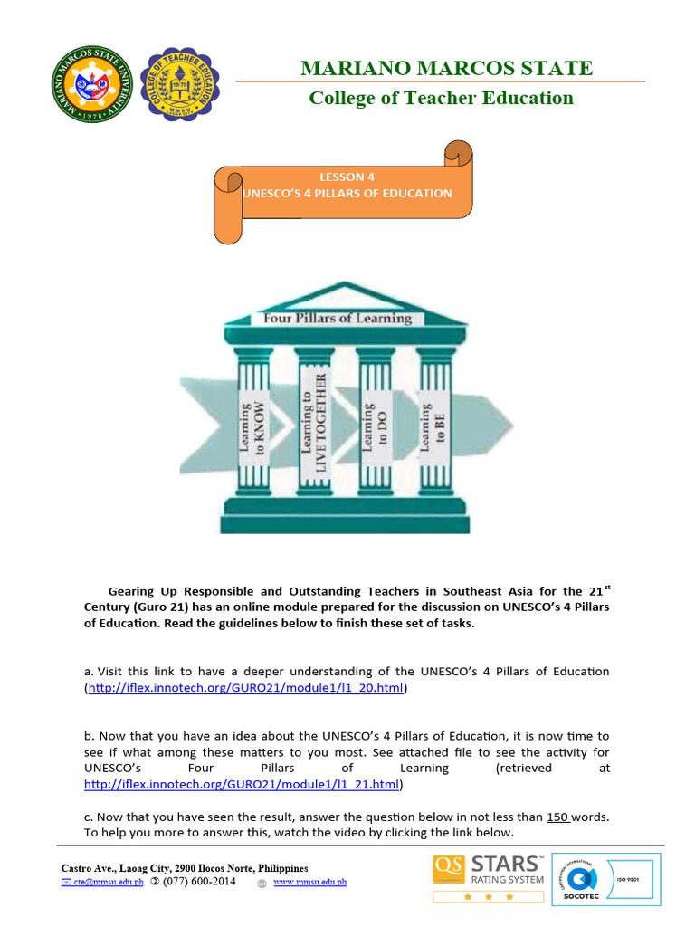 Lesson 4 Four Pillars of Learning | PDF | Human Communication | Cognition