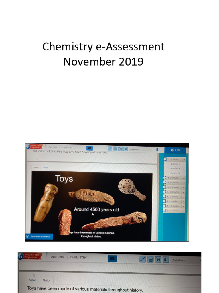 November 19 Chemistry MYP E-Assessment Paper | PDF