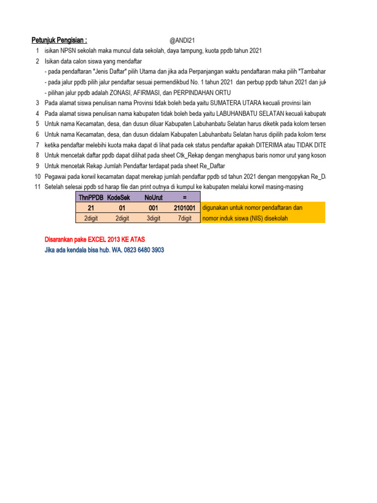 Data PPDB SDN 16 Sisumut 2021 Gel 1 | PDF