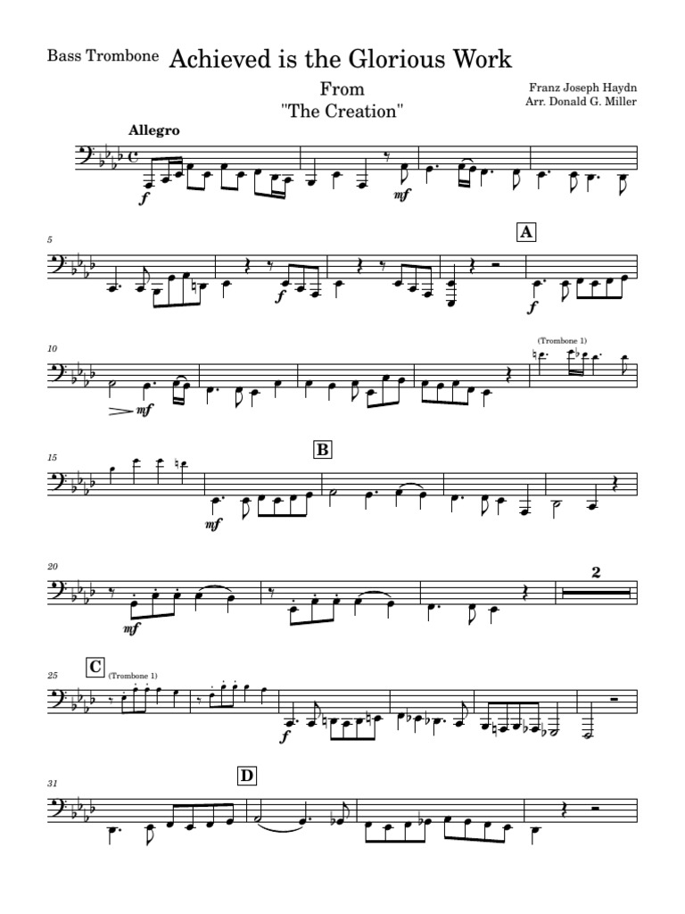 Achieved is the Glorious Work - Tuba | PDF | Brass Instruments ...