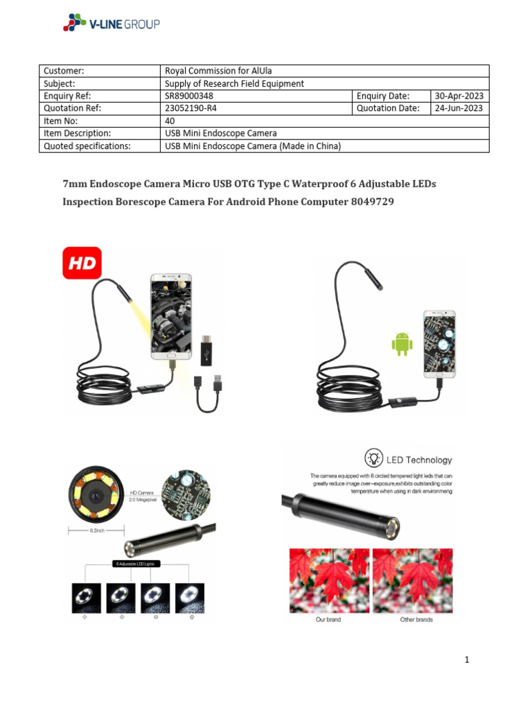 040 USB Mini Endoscope Camera | PDF | Android (Operating System) | Software