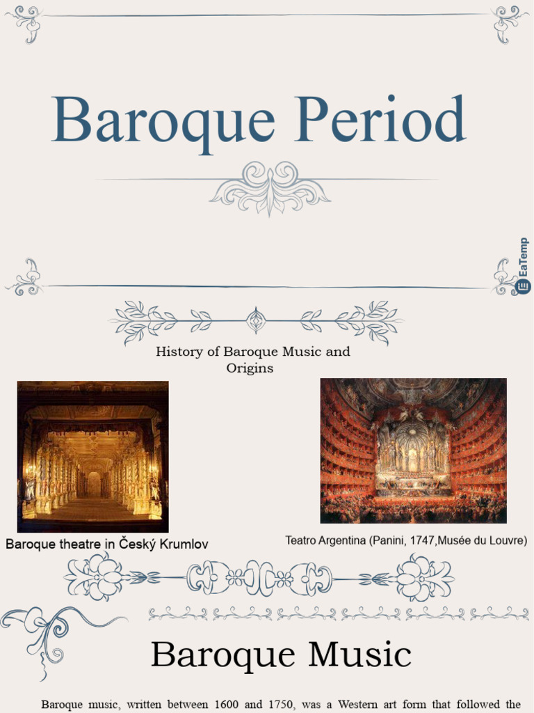 Baroque Period PPT Template by EaTemp | PDF | Baroque Music | Classical ...