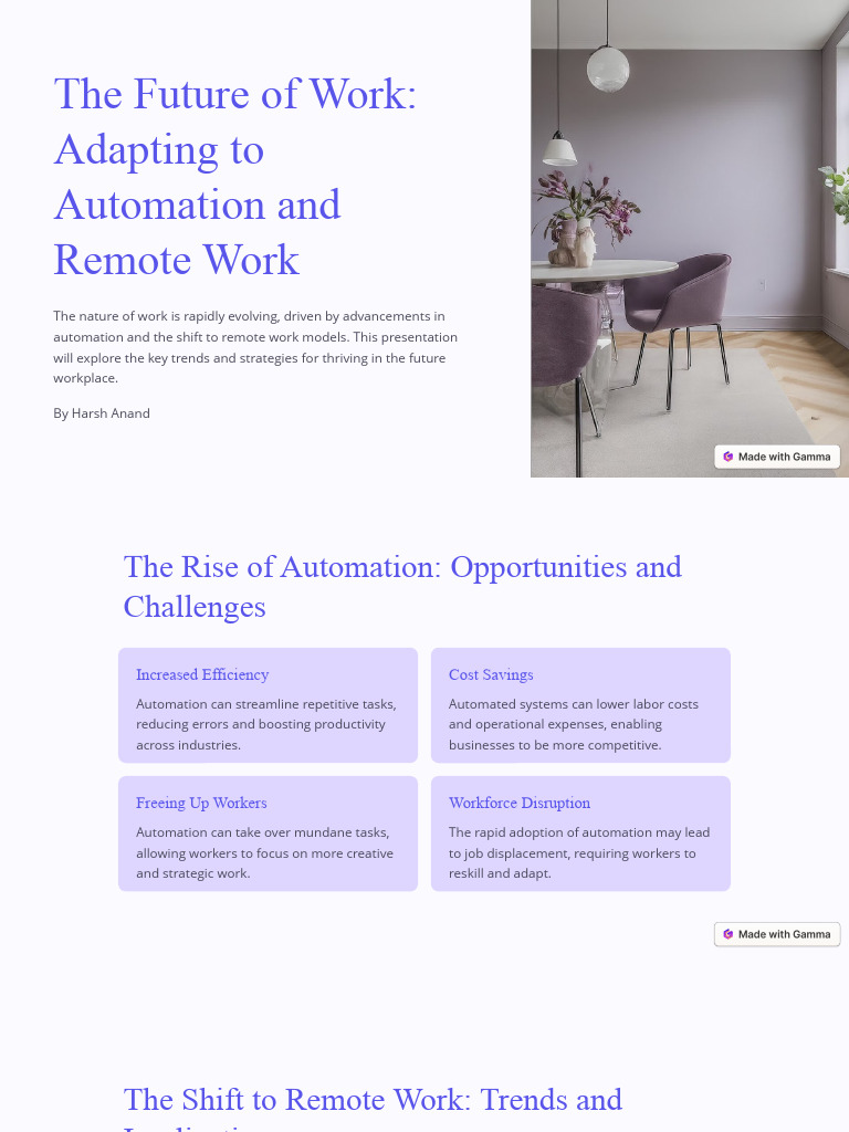 Future Work: Automation & Remote Trends | PDF | Automation | Collaboration