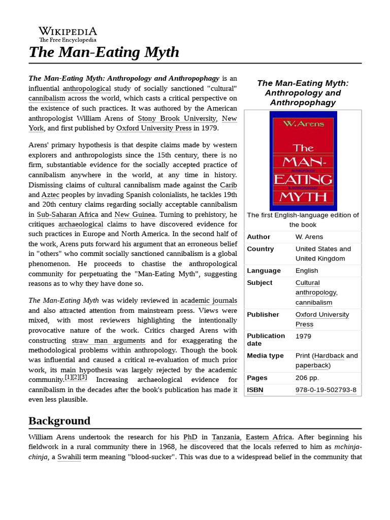 Debunking the Cannibalism Myth | PDF